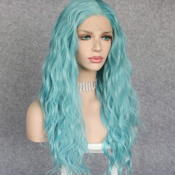 Accessories | 22 Sea Blue Wavy Lace Front Wig Nwt | Poshmark